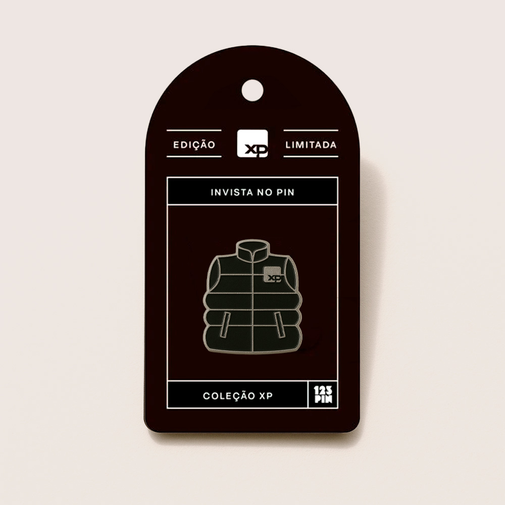 #campanha pin colete collab XP & 123 Pin - XP Store Oficial